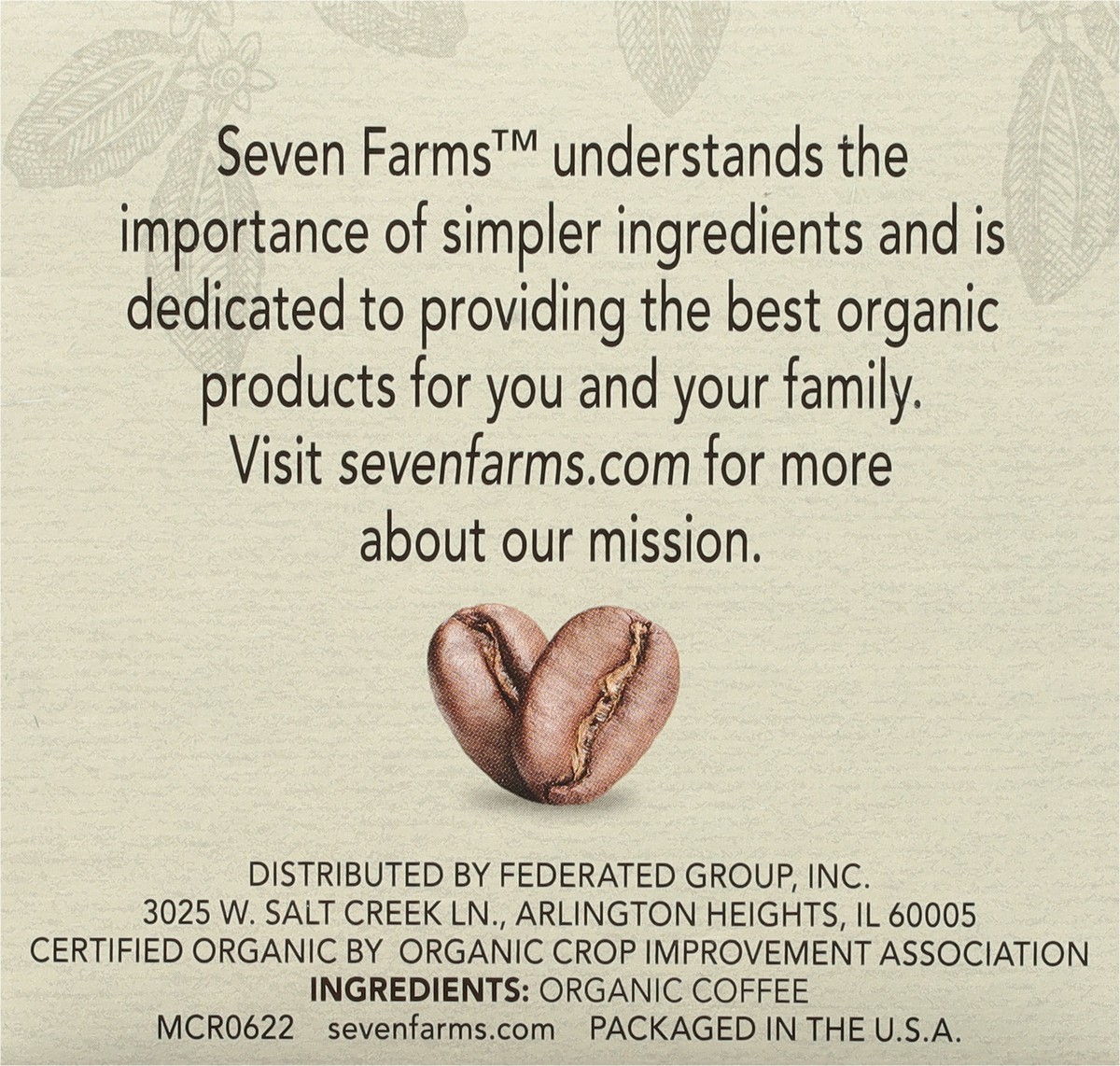 Seven Farms Organic Cups Medium Roast Ground Peruvian Coffee - 12 ct 12 ...