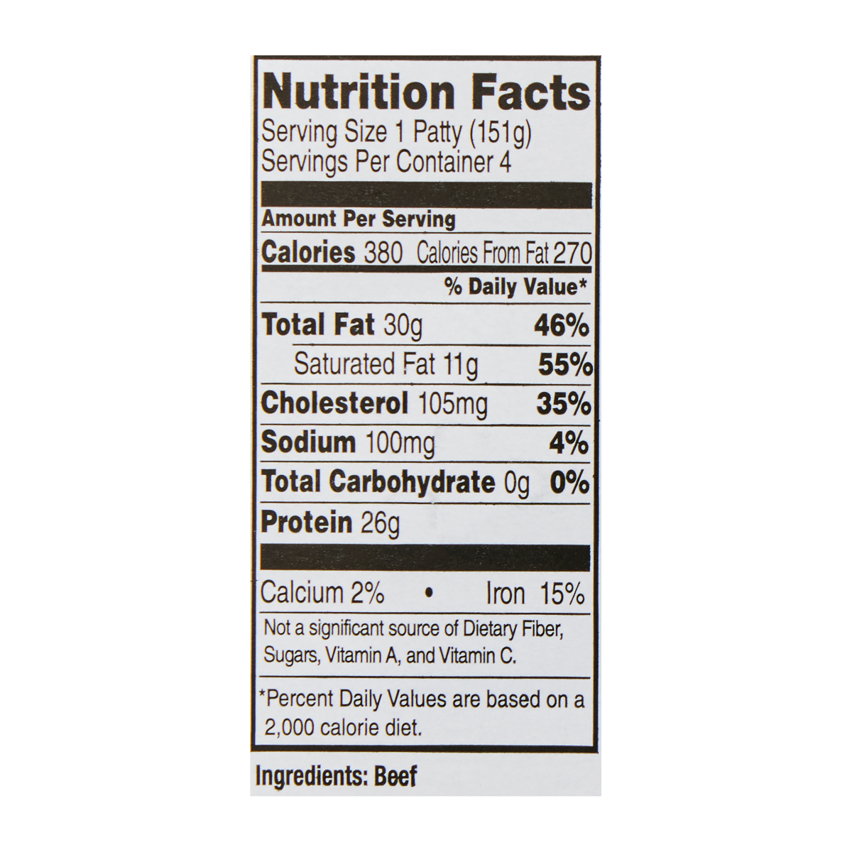Cab Ground Chuck Patties 4Ct-21.32Oz 21.32 oz | shipt