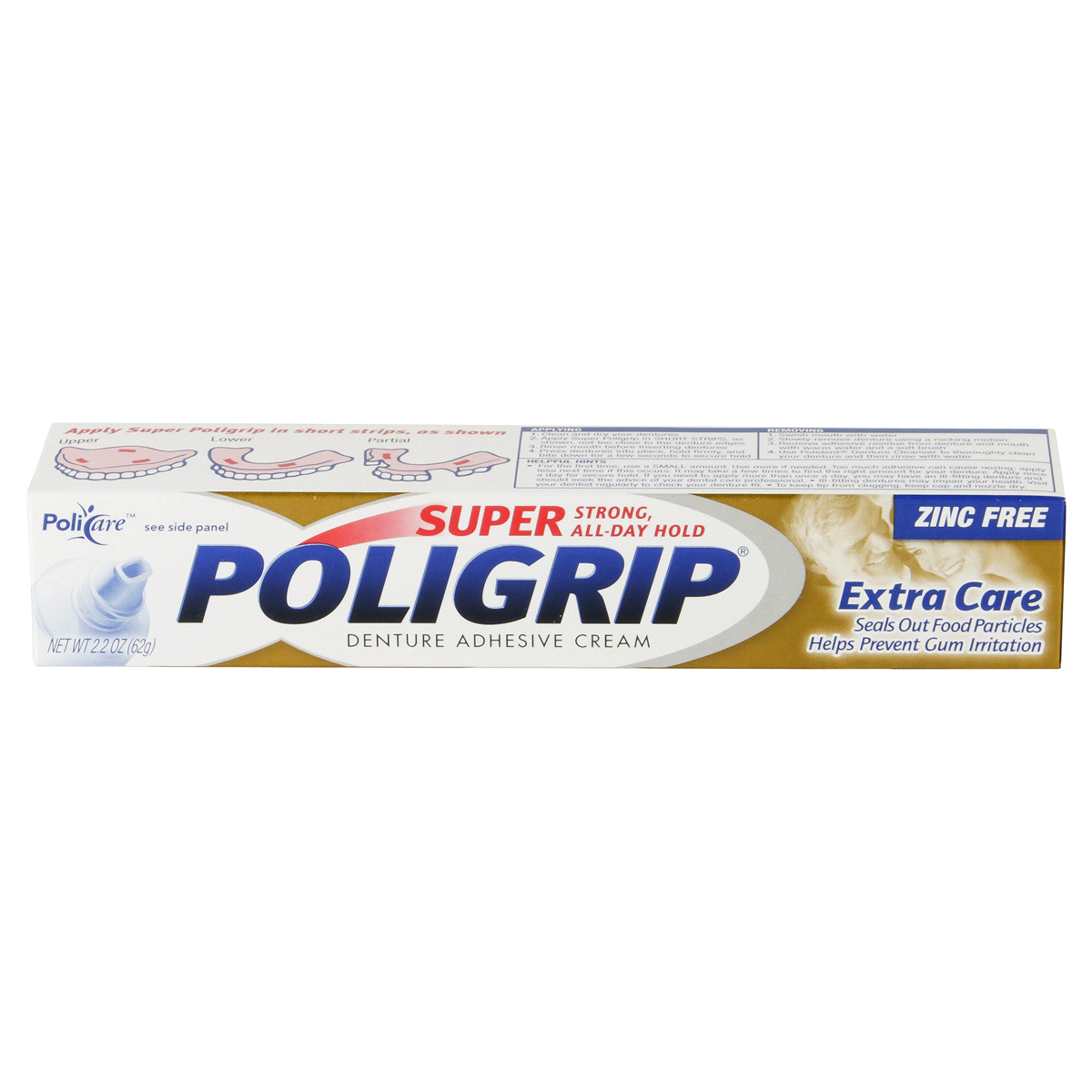 Poligrip Extra Care Super Denture Adhesive Cream 2.2 oz | Shipt