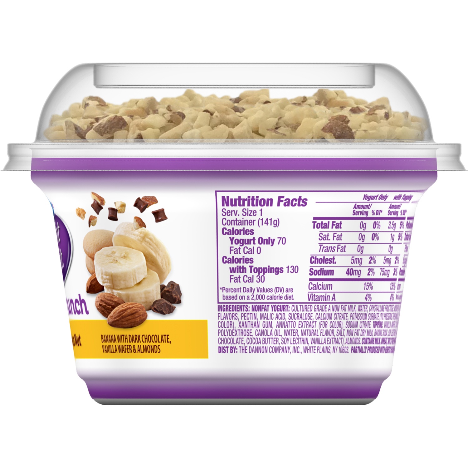 Dannon Light & Fit Greek Banana Choco Nut Yogurt Crunch With Toppings 5 ...