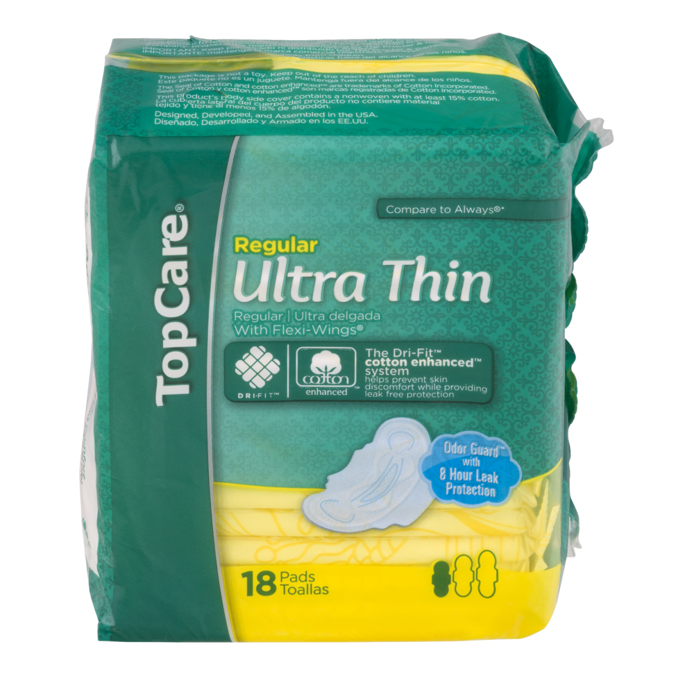 TopCare Ultra Thin Maxi Regular Pads With Flexiwings 18 ct | Shipt