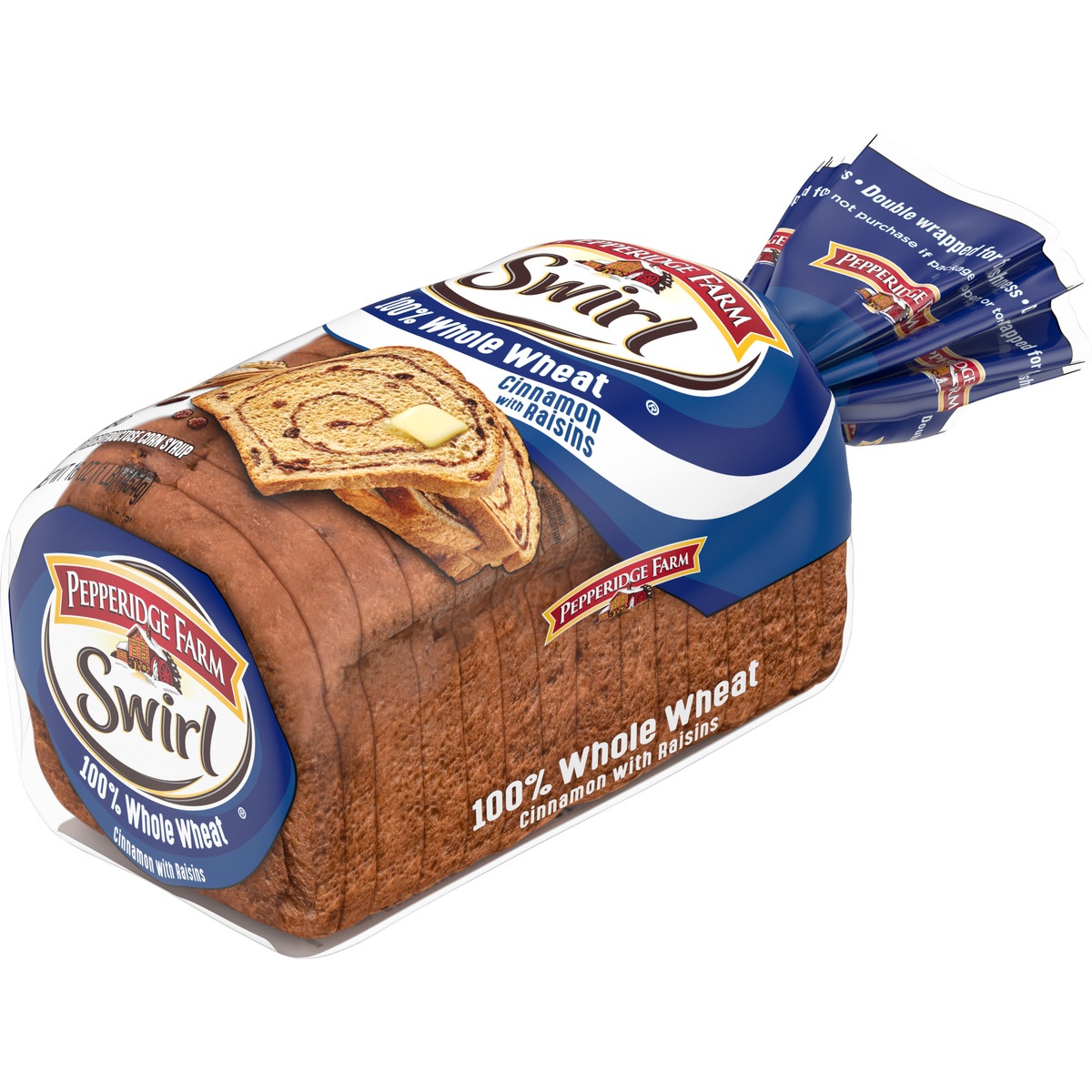 Pepperidge Farm Swirl 100% Whole Wheat Cinnamon With Raisins Breakfast ...