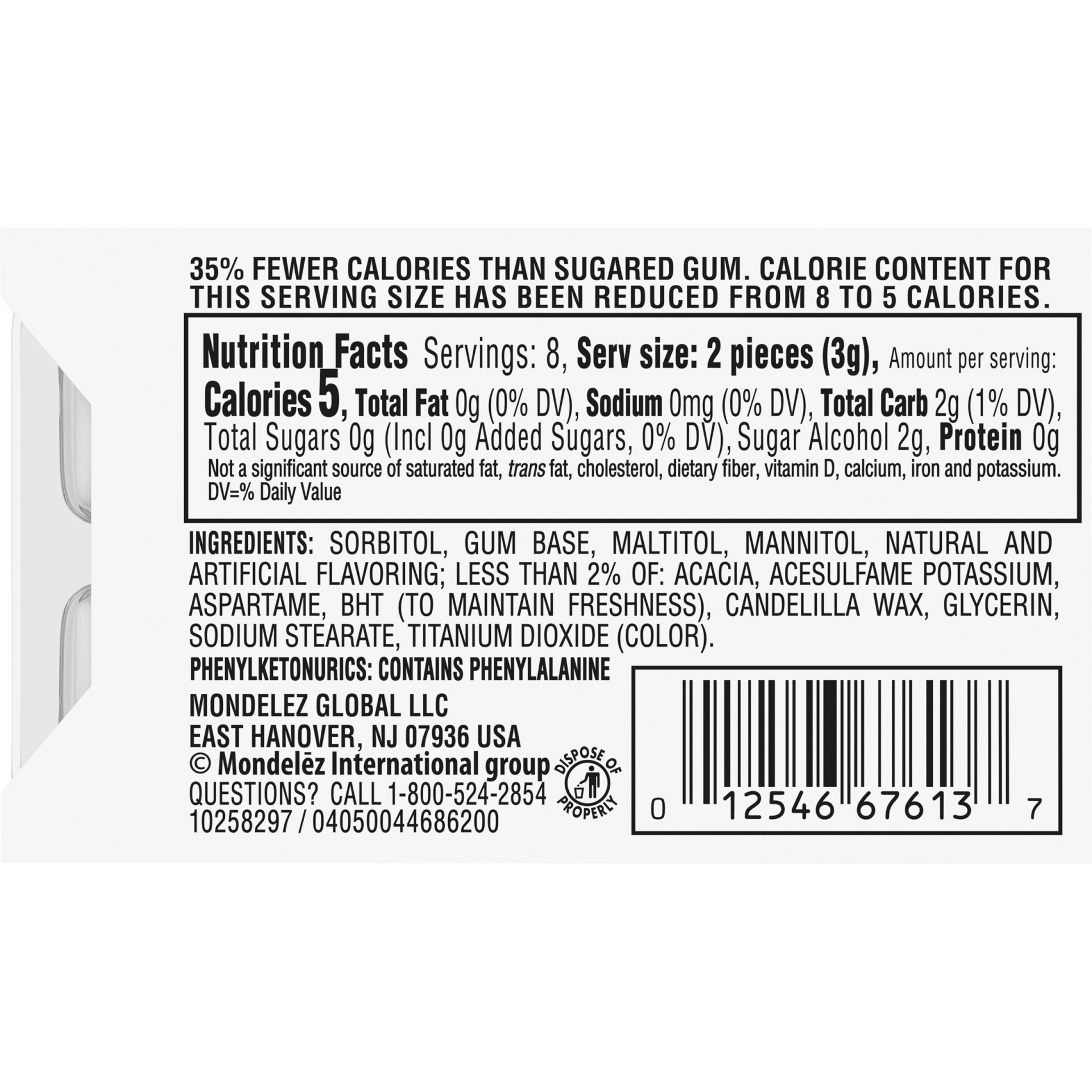 Trident White Wintergreen Sugar Free Gum 16 ct | Shipt