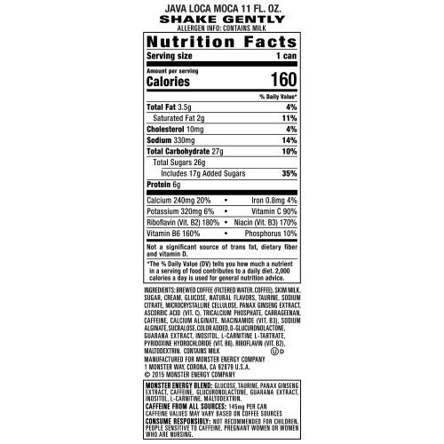 Java Monster Loca Moca, Loca Moca 11 oz | Shipt