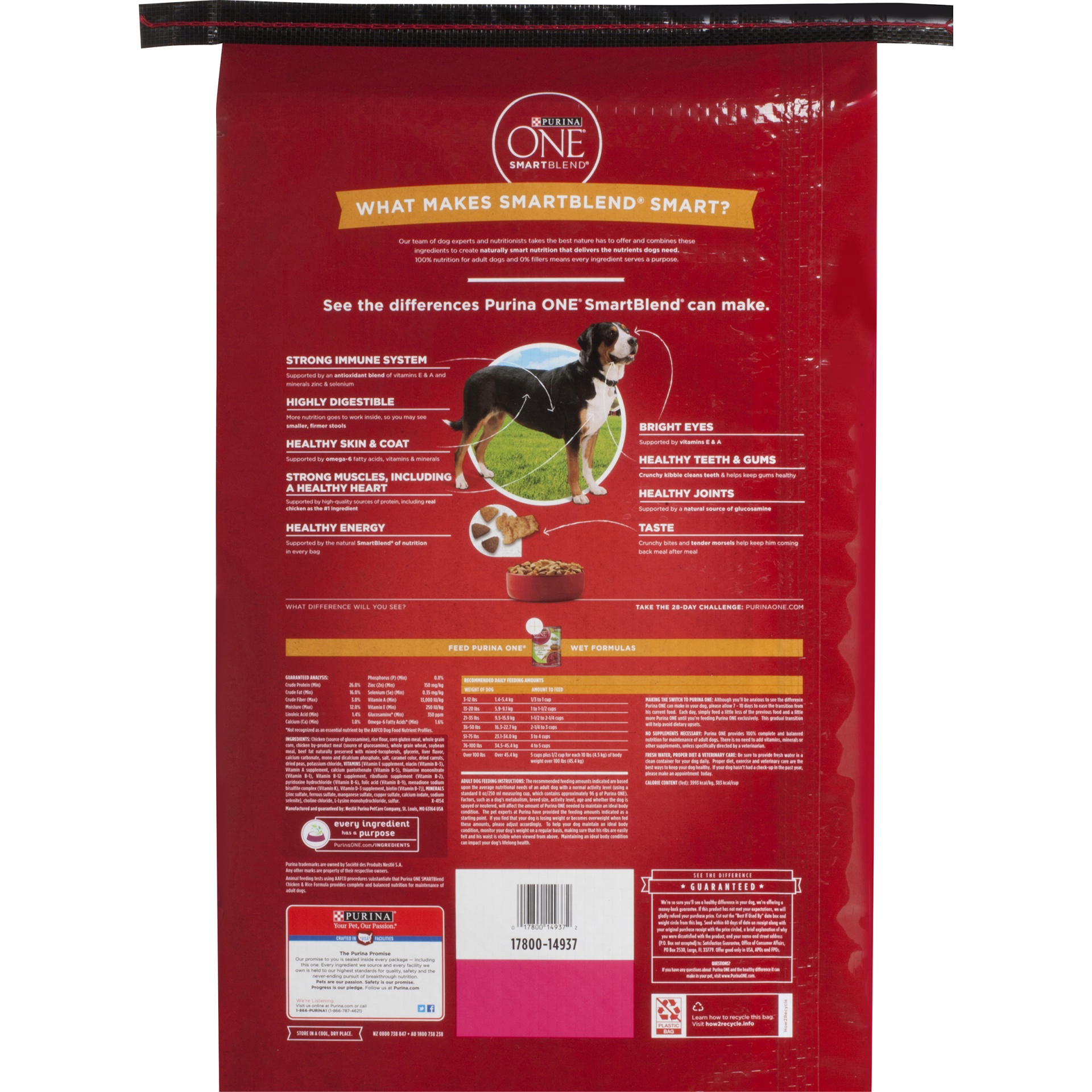 Purina ONE Adult Smartblend Chicken & Rice Dry Dog Food 16.5 lb | Shipt