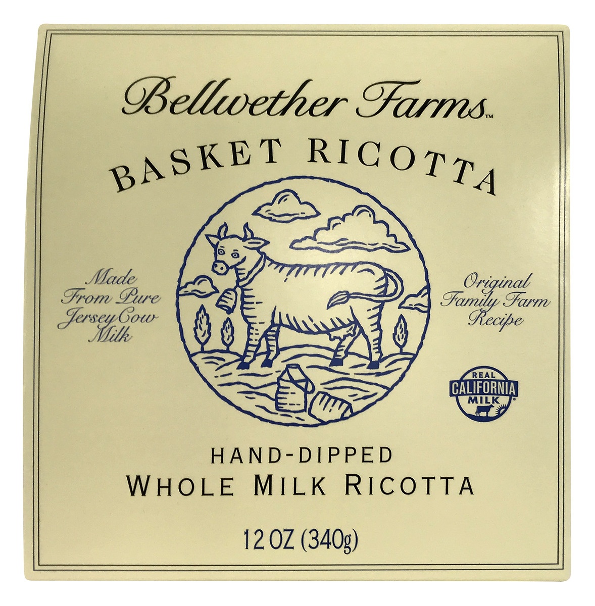Bellwether Farms Whole Milk Ricotta 12 oz | Shipt