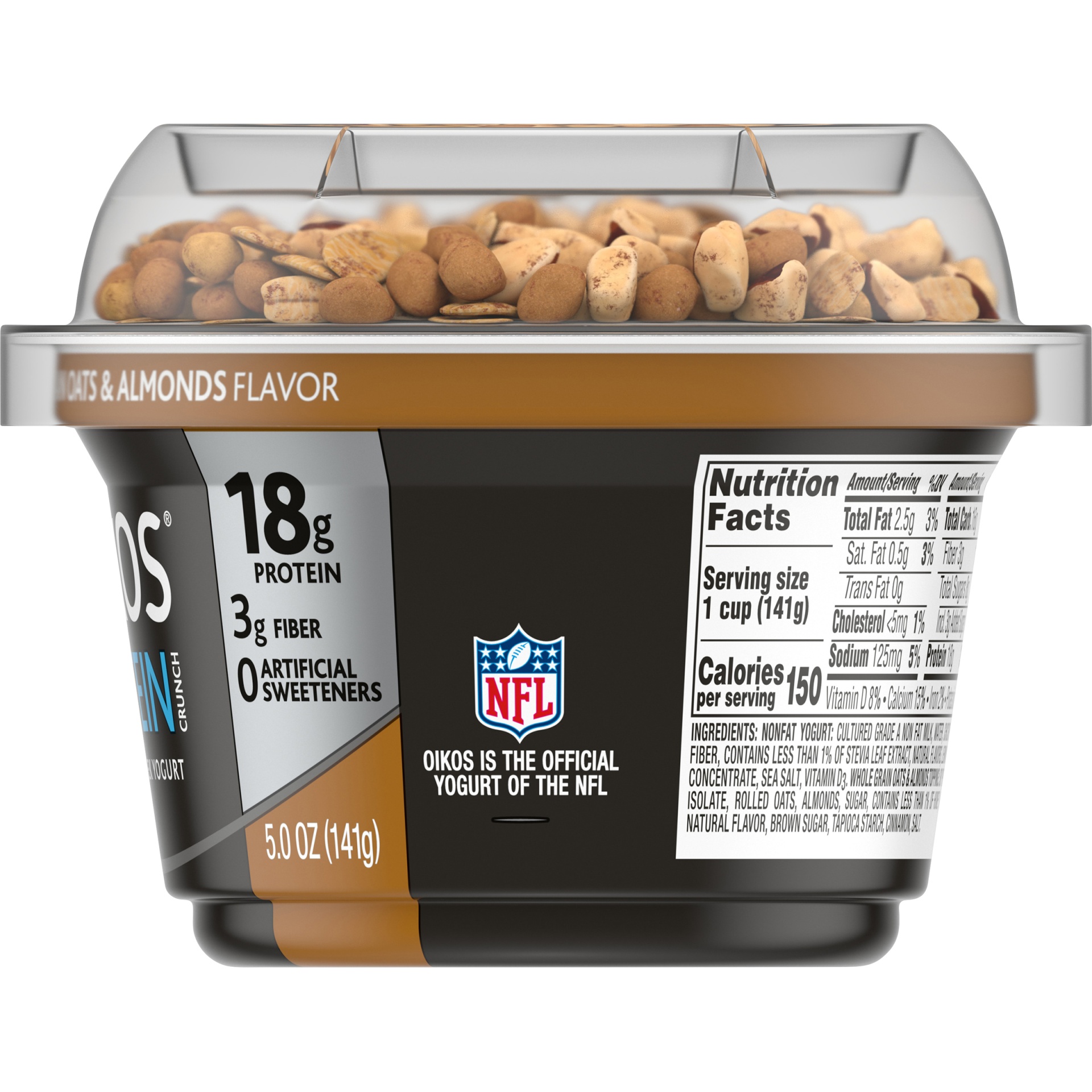 Dannon Oikos Protein Crunch Coconut Yogurt With Whole Grain Oats ...