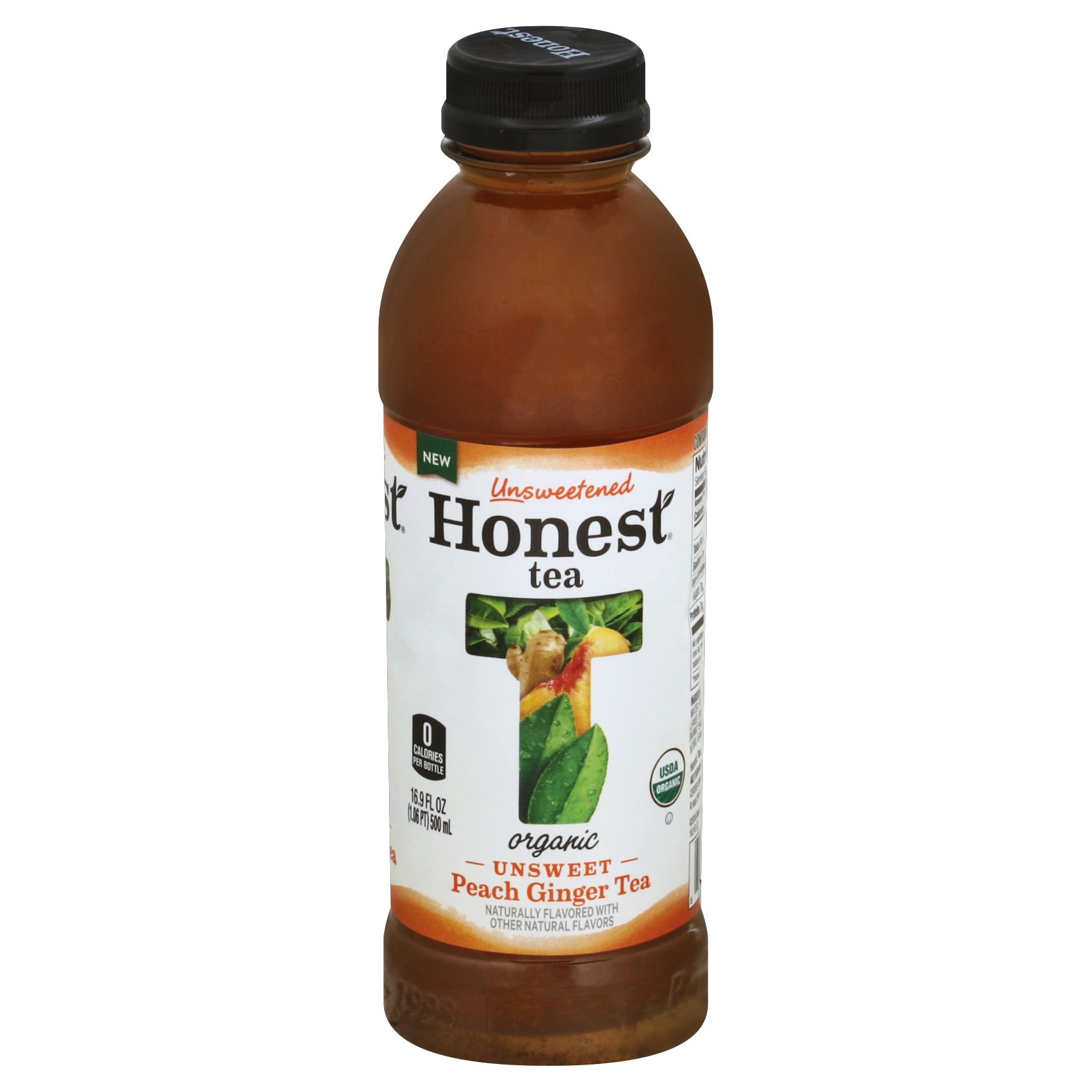 Honest Tea Unsweetened Peach Ginger Glass Bottle 16.9 fl oz | Shipt