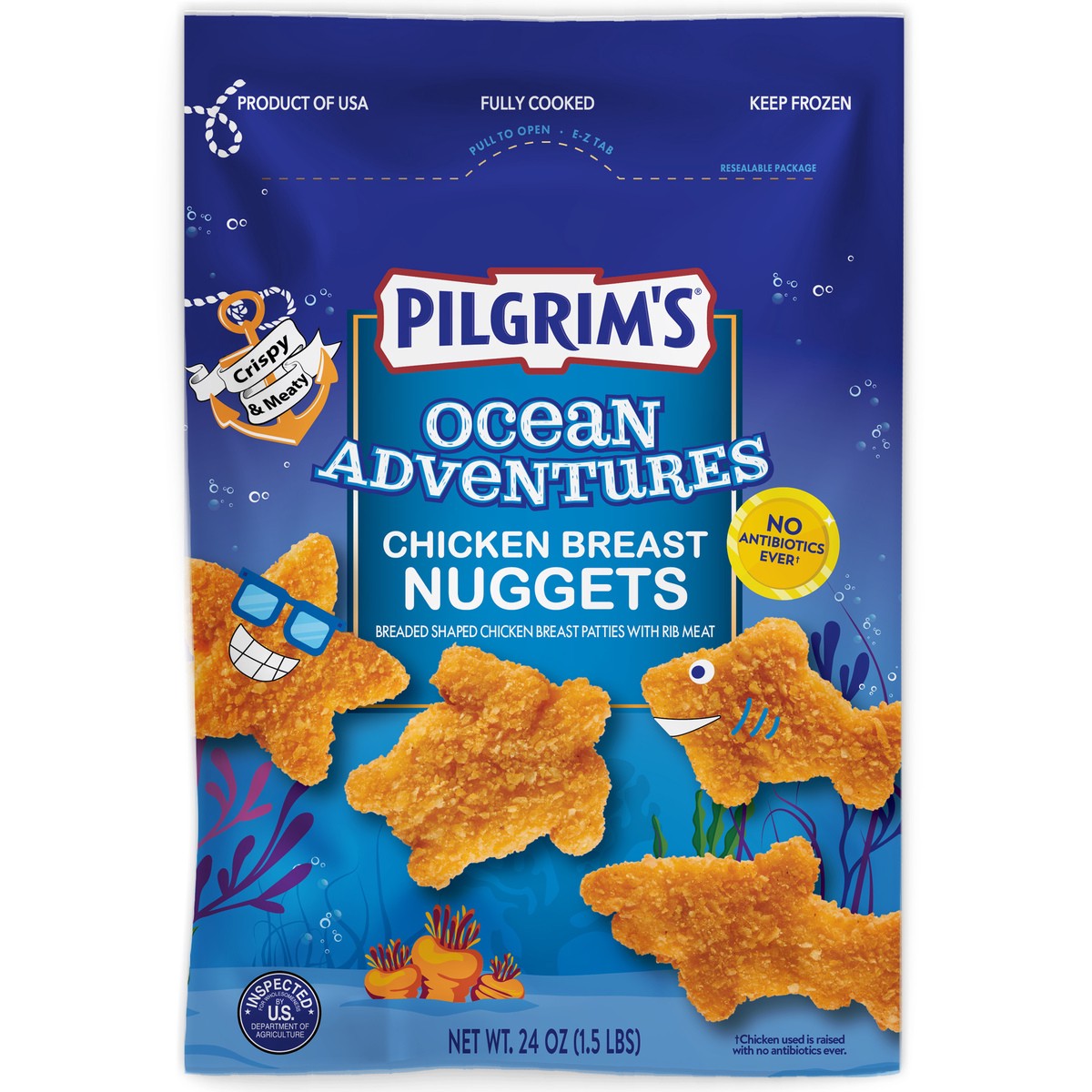 Pilgrim's Ocean Adventures Chicken Breast Nuggets 1.5 lb | shipt