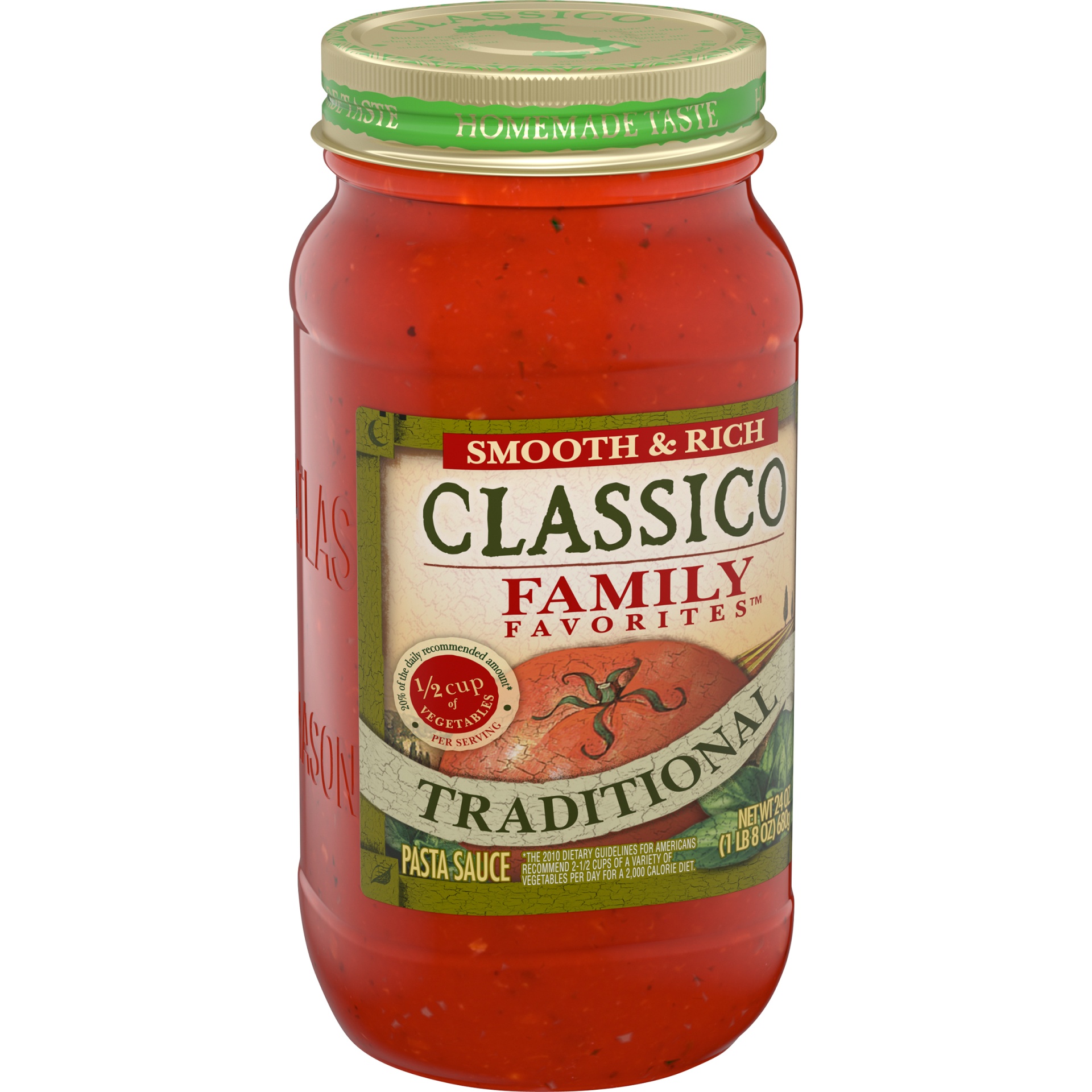 Classico Family Favorites Traditional Smooth & Rich Pasta Sauce 24 oz ...