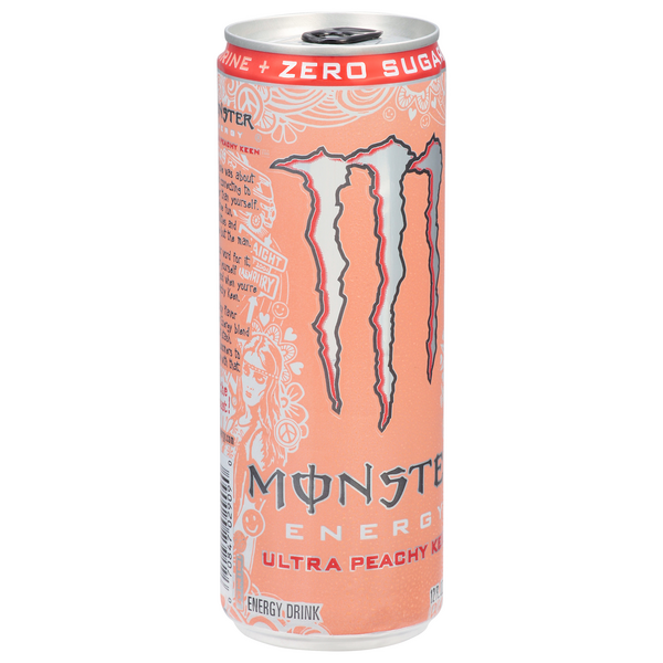 Monster Energy Drink, Ultra Peachy Keen, Zero Sugar 12 fl oz | Shipt