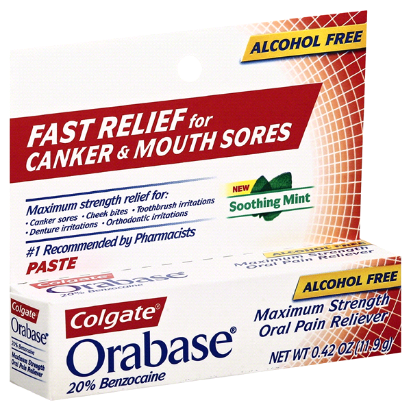 Colgate Orabase Maximum Strength Oral Pain Reliever Paste Value Pack 0. ...