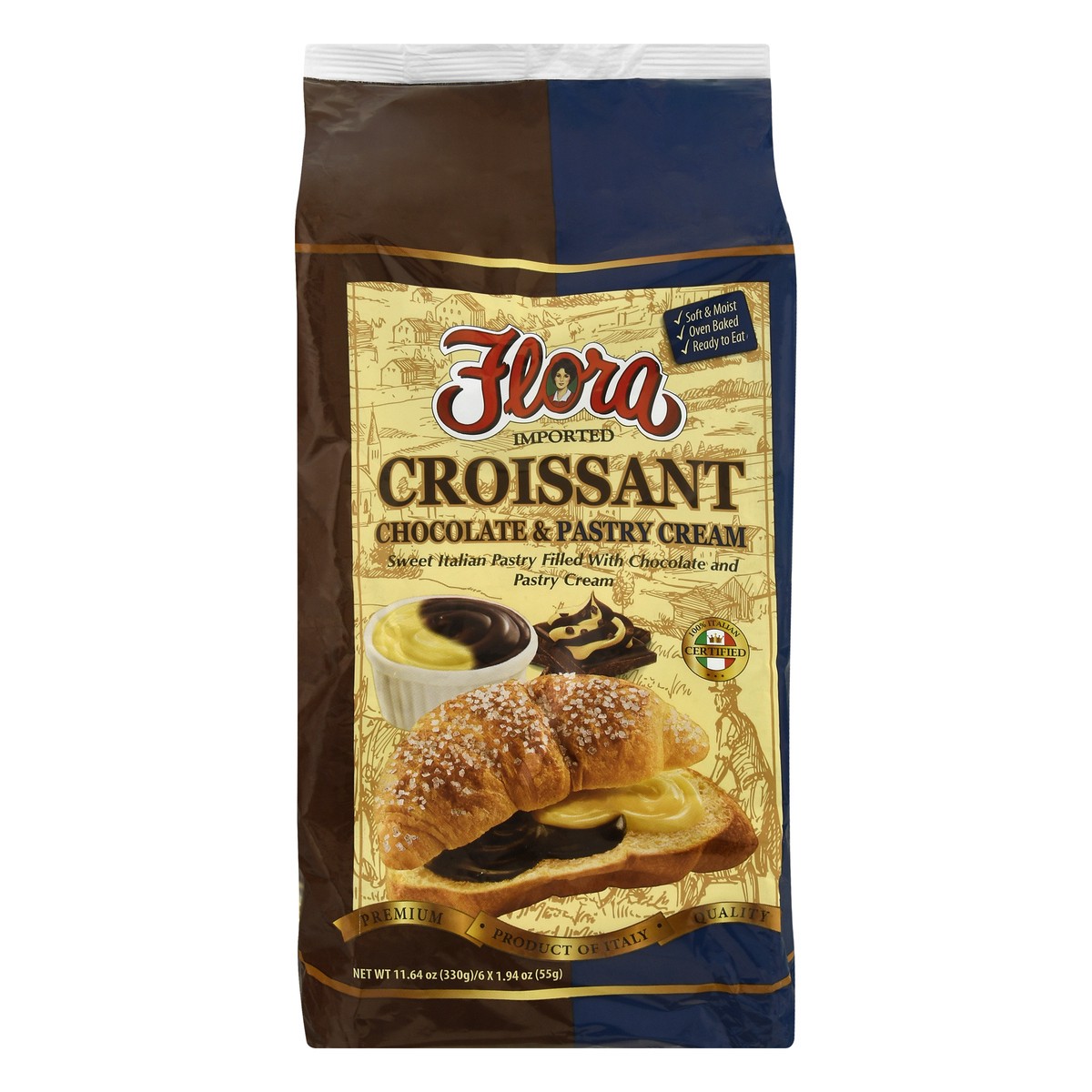Flora Croissant, Chocolate & Pastry Cream 6 ct | Shipt