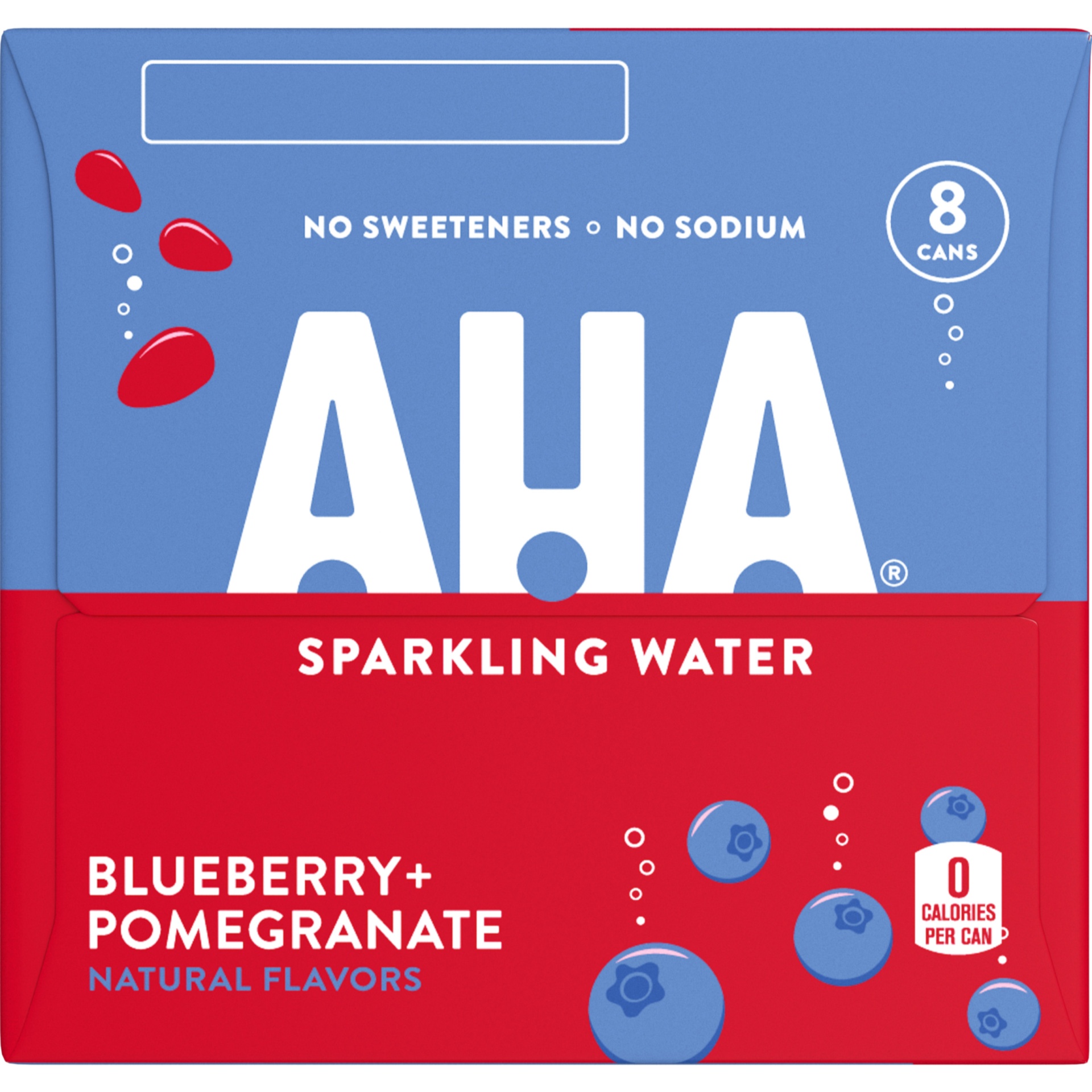 AHA Blueberry & Pomegranate Sparkling Water 8 ct; 12 fl oz | Shipt