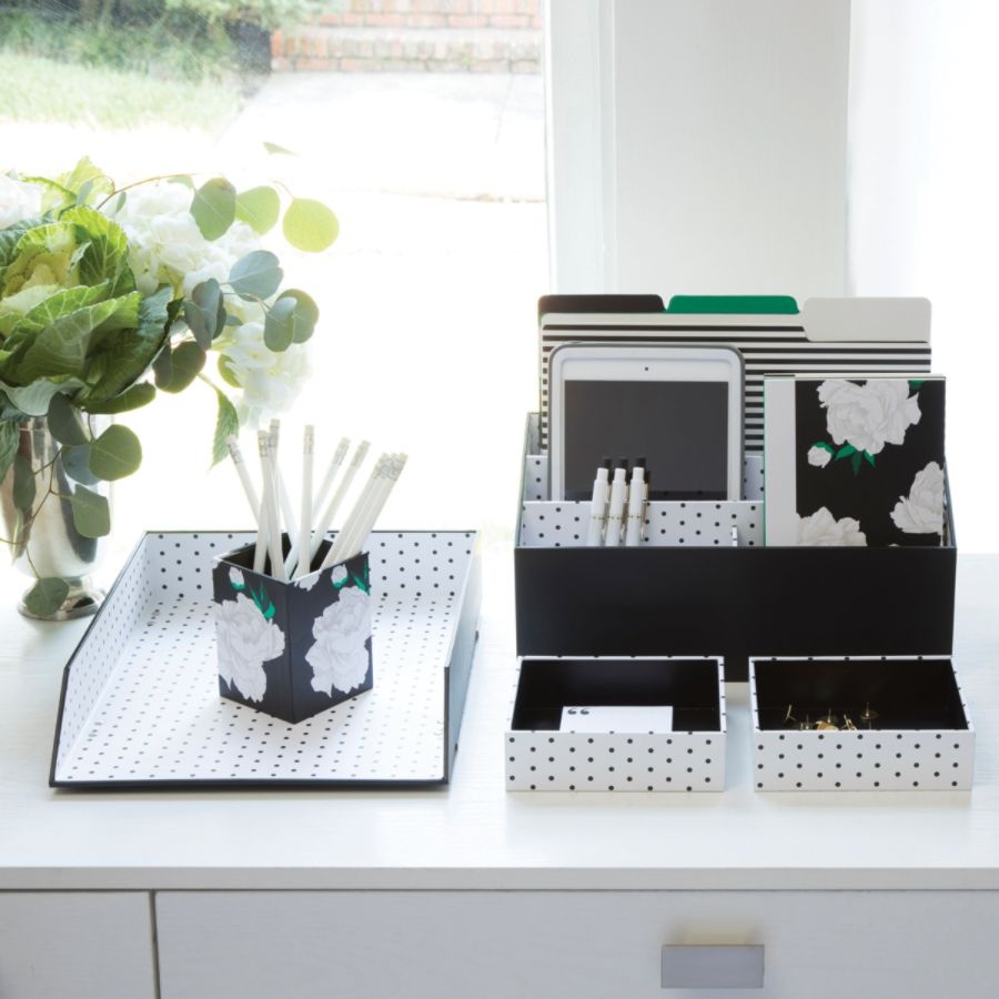 See Jane Work Desktop Organizer, Black Dot 1 ct | Shipt