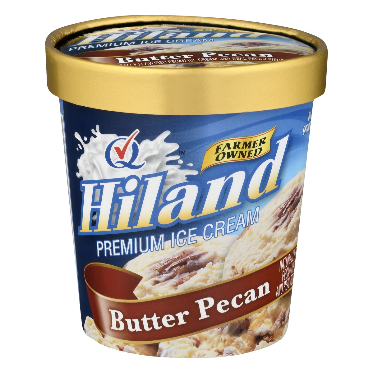 Hiland Dairy Premium Ice Cream Butter Pecan 1 pint | Shipt