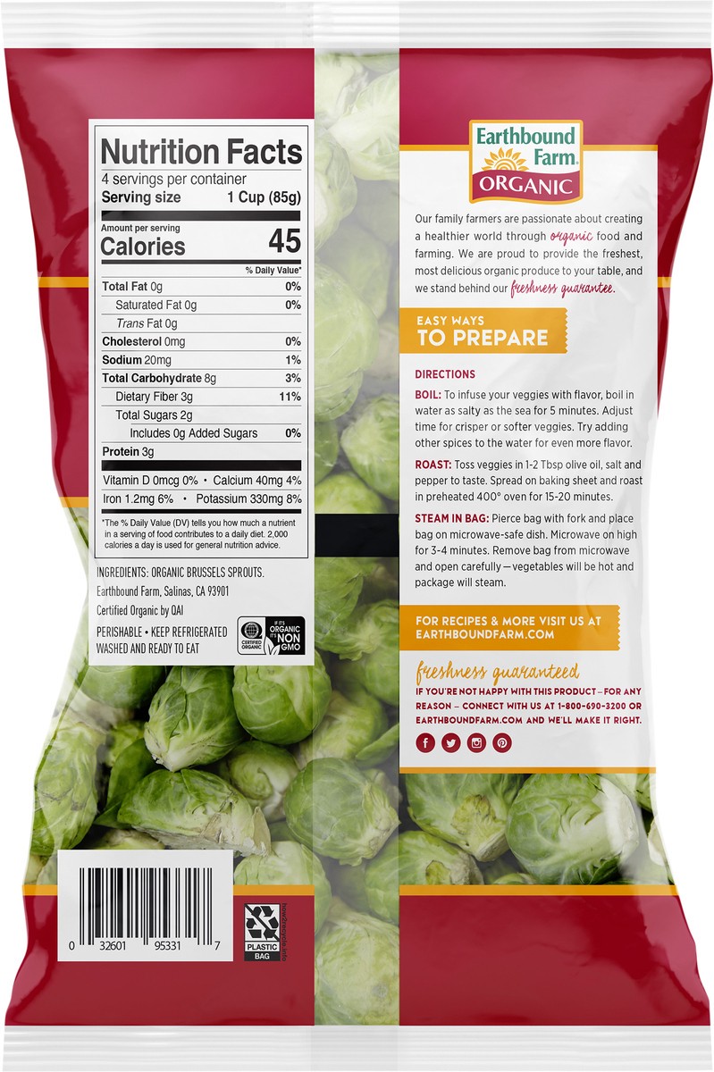 Earthbound Farm Earth Bound Organic Brussel Sprouts 12 oz | Shipt