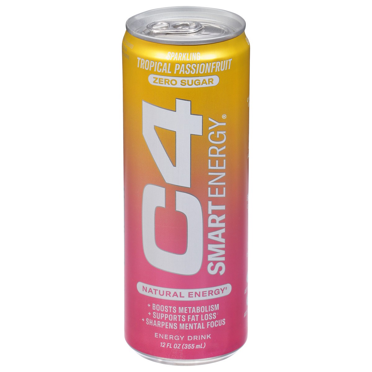C4 Sport Smart Energy Zero Sugar Sparkling Tropical Passionfruit Energy ...