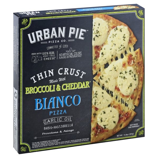 Urban Pie Pizza Co. Thin Crust Made With Broccoli & Cheddar Bianco ...