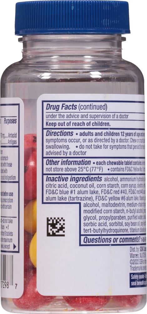 Tums Plus Gas Relief Chewable Tablets - Lemon & Strawberry 28 ct | Shipt