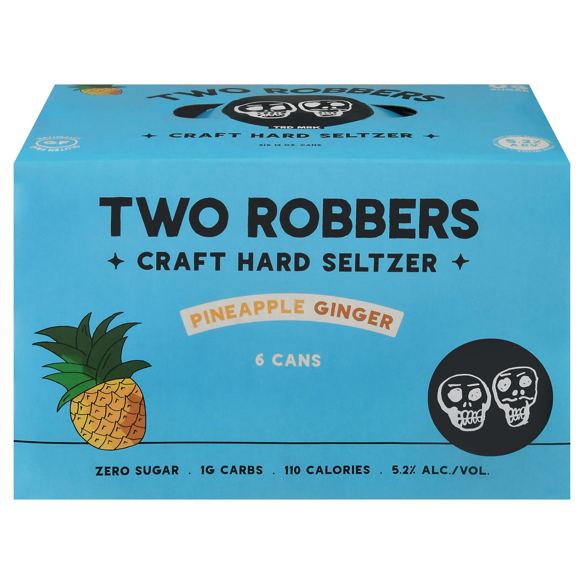 Two Robbers Pineapple Ginger Craft Hard Seltzer 6 - 12 fl oz Cans 6 ct ...