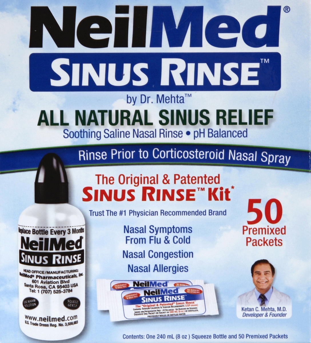 NeilMed Pharmaceuticals Original Sinus Rinse Kit Packets 50 ct | Shipt