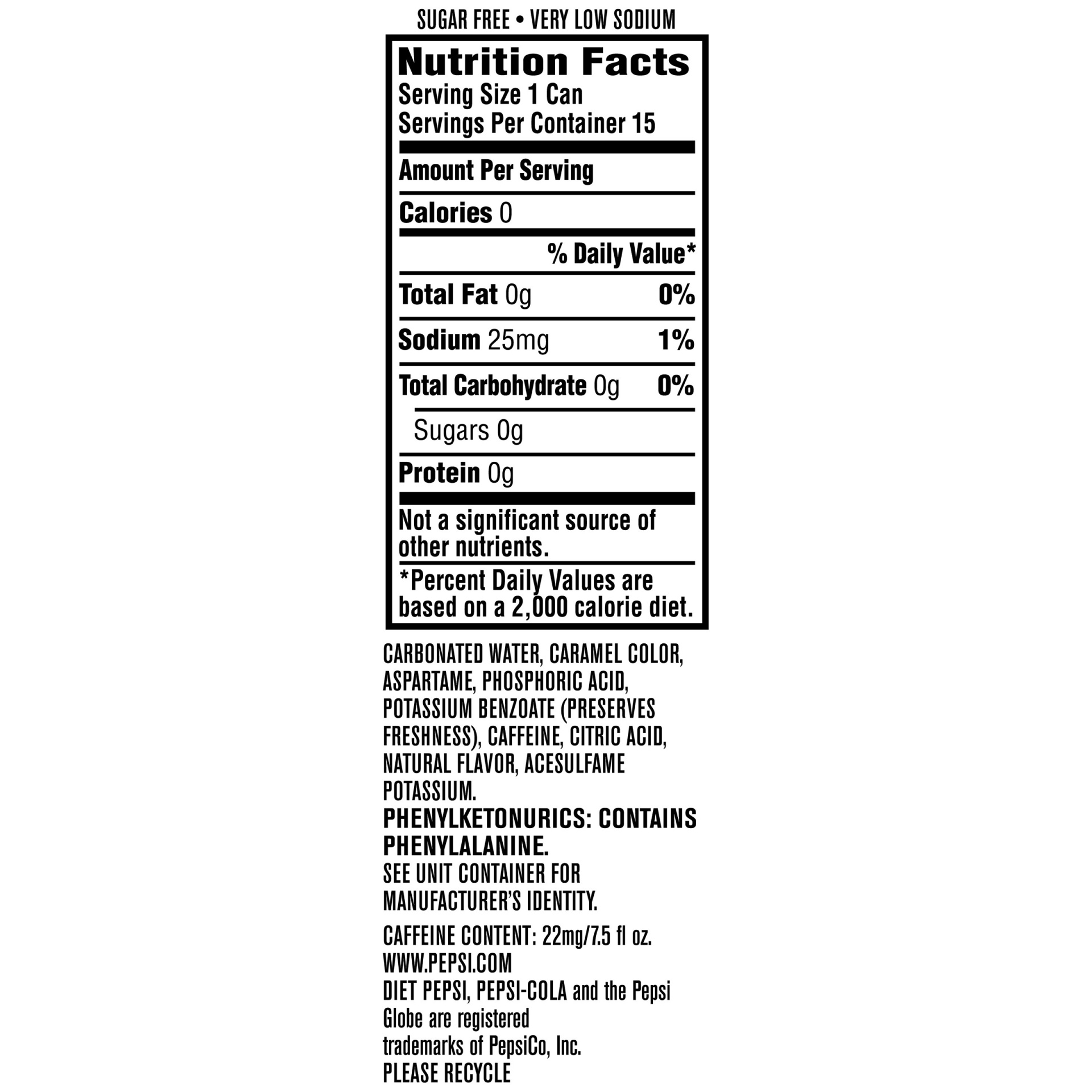 Diet Pepsi Mini-Cans 15 ct; 7.5 fl oz | Shipt