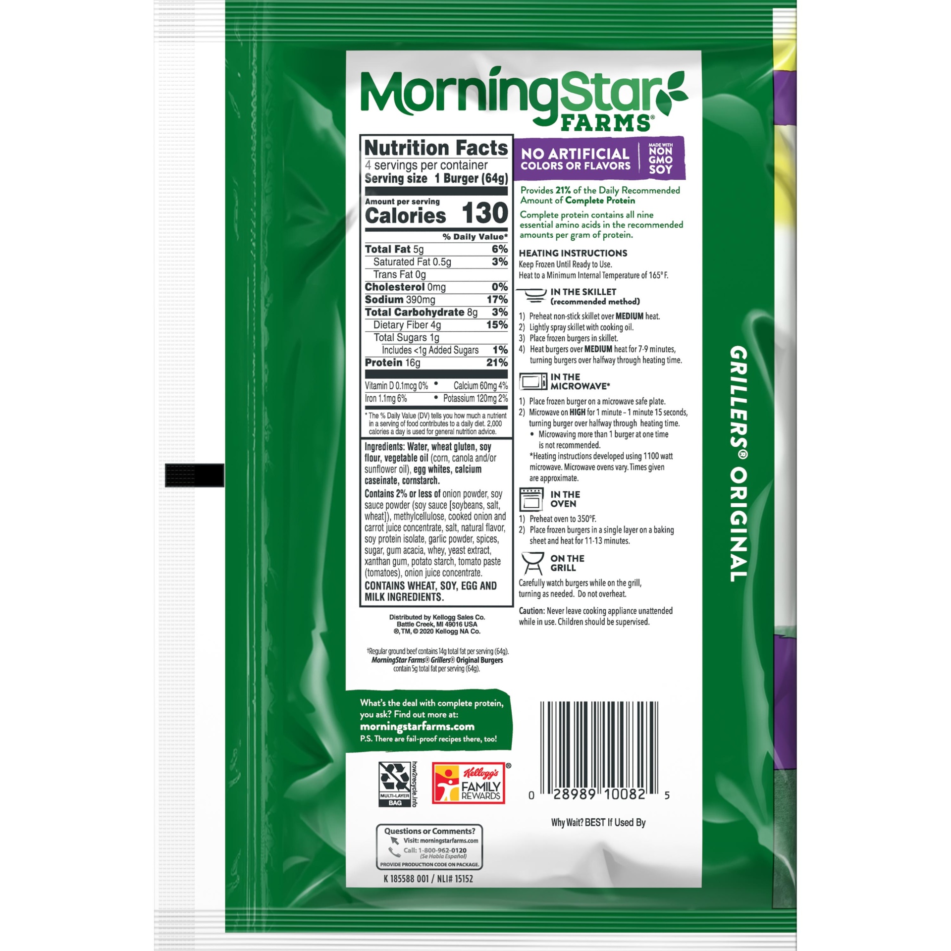 MorningStar Farms Veggie Burgers, Plant Based Protein, Frozen Meal ...