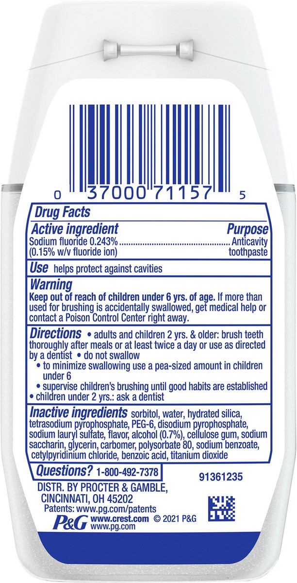 Crest Complete Plus Scope 3-In-1 Anticavity Fluoride Toothpaste, Minty ...