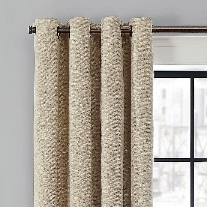 Brookstone Saville Grommet 100% Blackout Window Curtain Panel - Sand ...