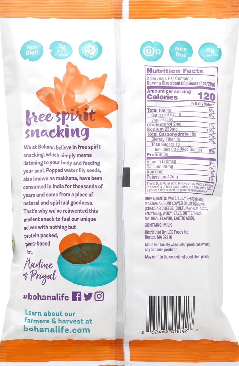 Bohana Popped Wild White Cheddar Water Lily Seeds 2 oz 2 oz | Shipt