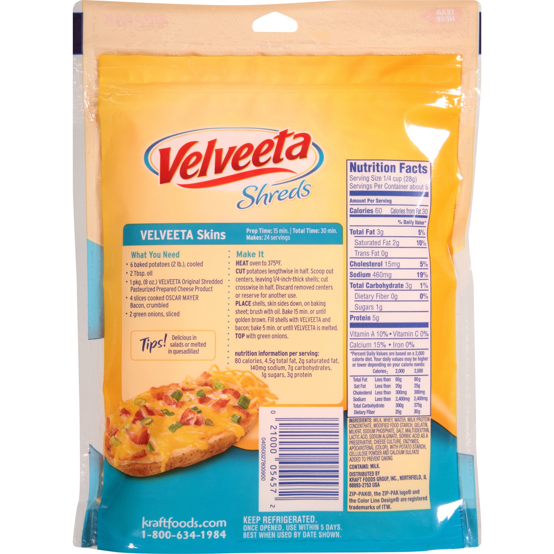 Velveeta Shreds Original Flavored Shredded Cheese 8 oz | Shipt