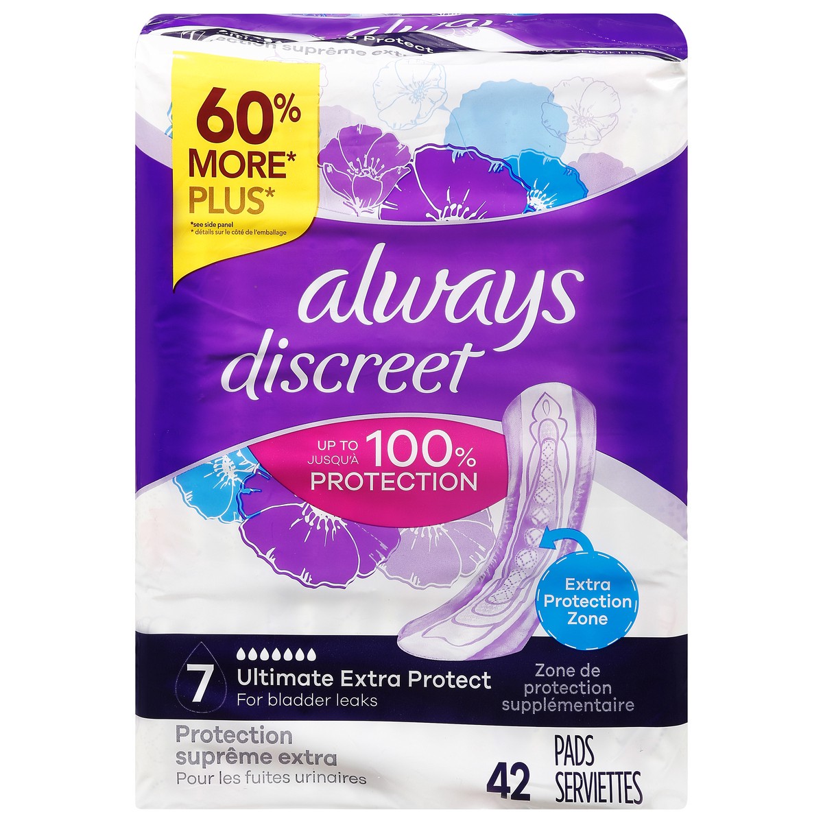 Always Discreet 7 Ultimate Extra Protect Pads 42 ea 42 ct | Shipt