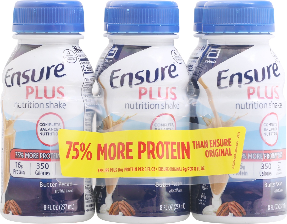 Ensure Plus Butter Pecan Nutrition Shake 6 ct; 8 fl oz | Shipt