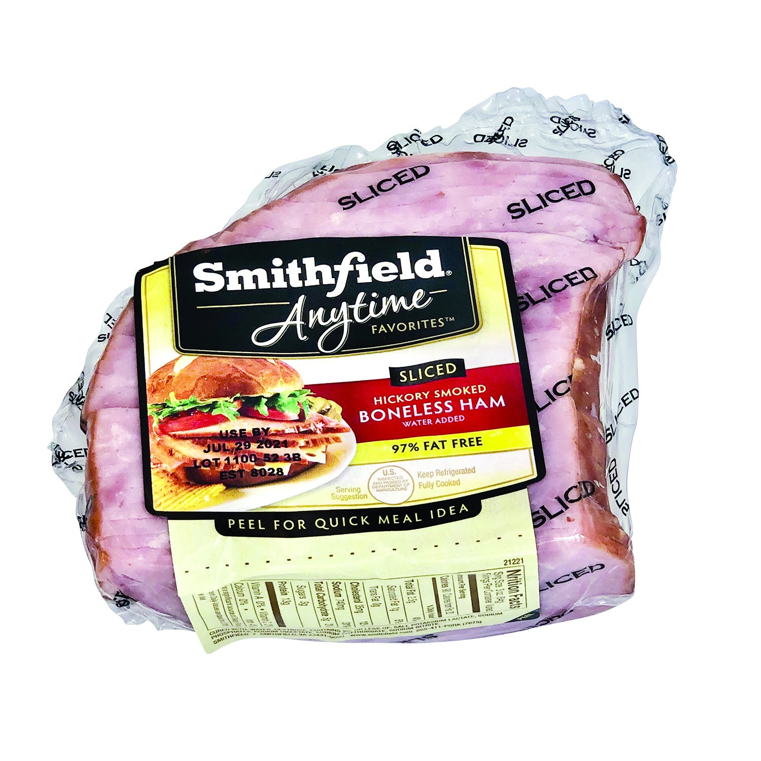 Smithfield Boneless Sliced Hickory Quarter Ham, 3 Pound per lb | Shipt