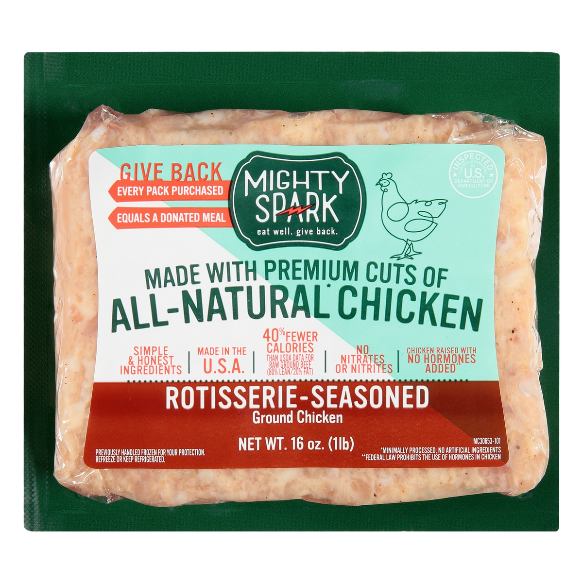 Mighty Spark Food Co. Rotisserie Seasoned Ground Chicken - 16oz 1 ct ...