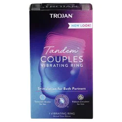 TROJAN Vibrations Tandem Couples Vibrating Ring, Personal Massager, 1 ...
