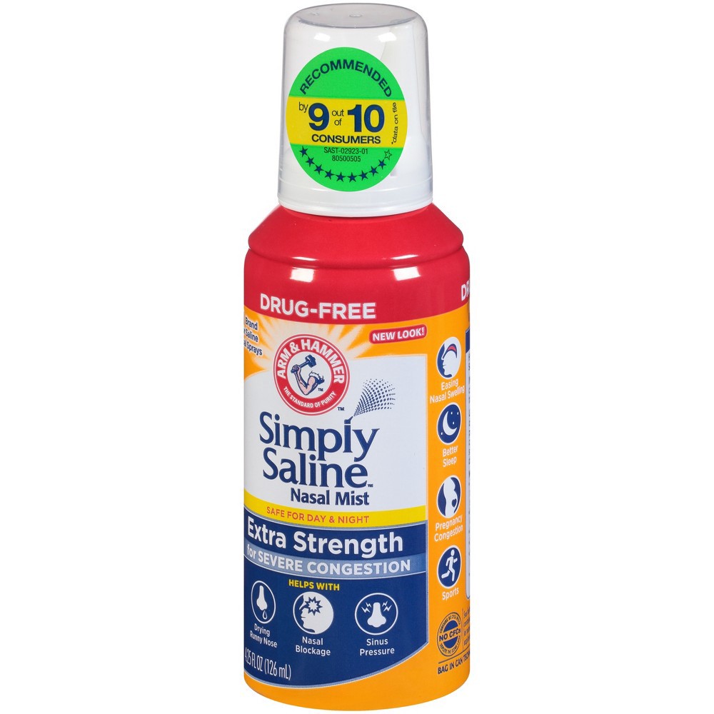 ARM & HAMMER Simply Saline Nasal Mist Allergy Sinus Relief 4.25 fl oz ...
