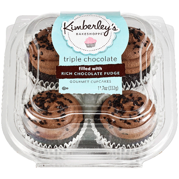 Kimberley's Bakeshoppe Triple Chocolate Cupcakes 4 ct; 11.7 oz | Shipt