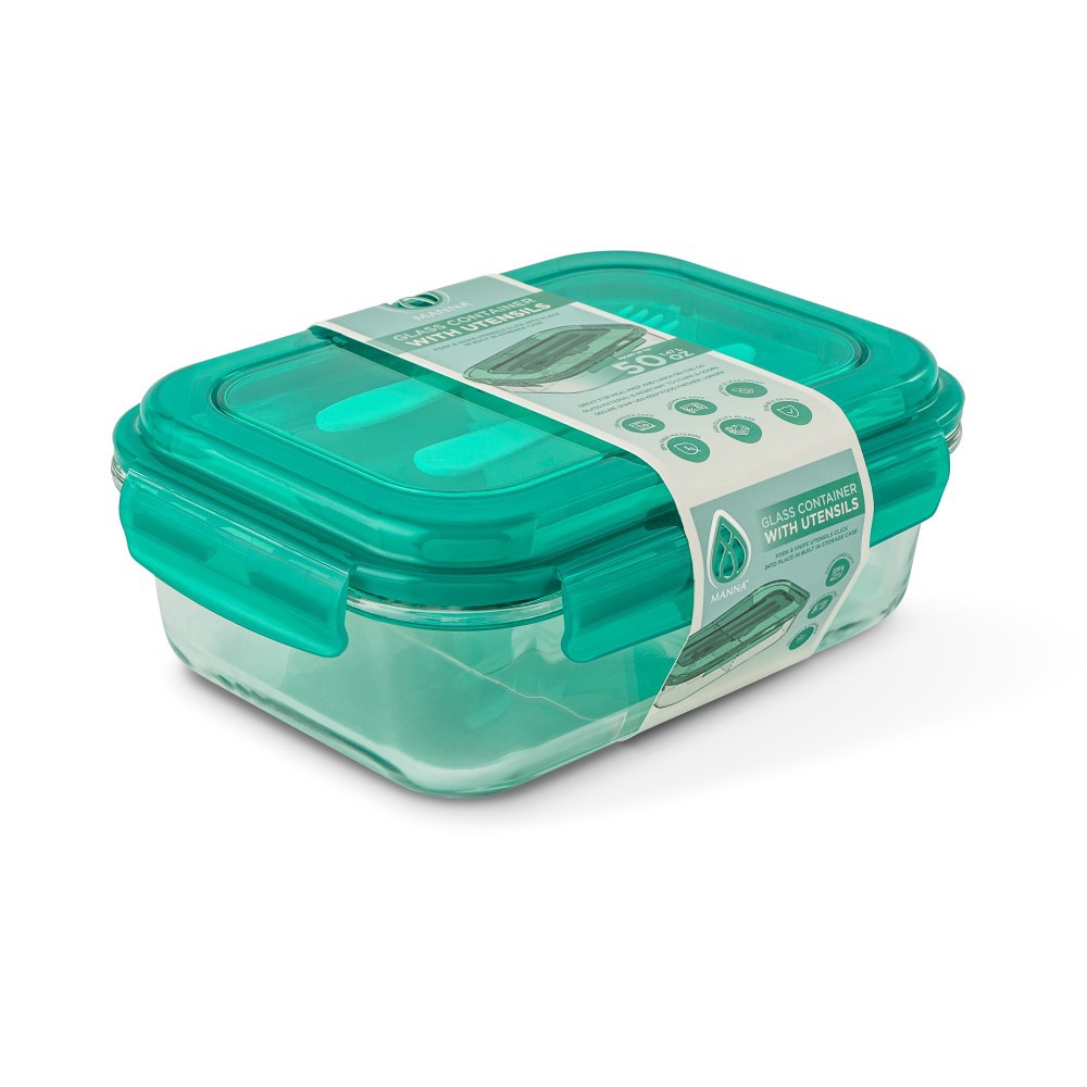 Manna™ Glass Bento Box - Teal | Shipt