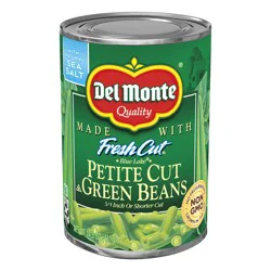DEL MONTE BLUE LAKE Petite Cut Green Beans\, Canned Vegetables\, 14.5 ...