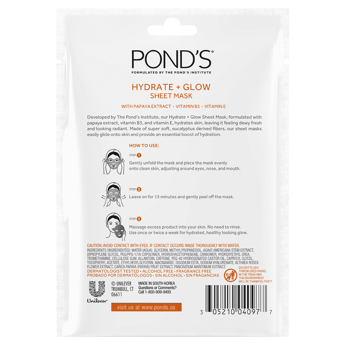 Pond's Face Mask Hydrate and Glow 1 ct | Shipt