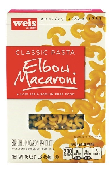 Weis Quality Classic Pasta Enriched Macaroni Product, Elbow Macaroni 16 ...