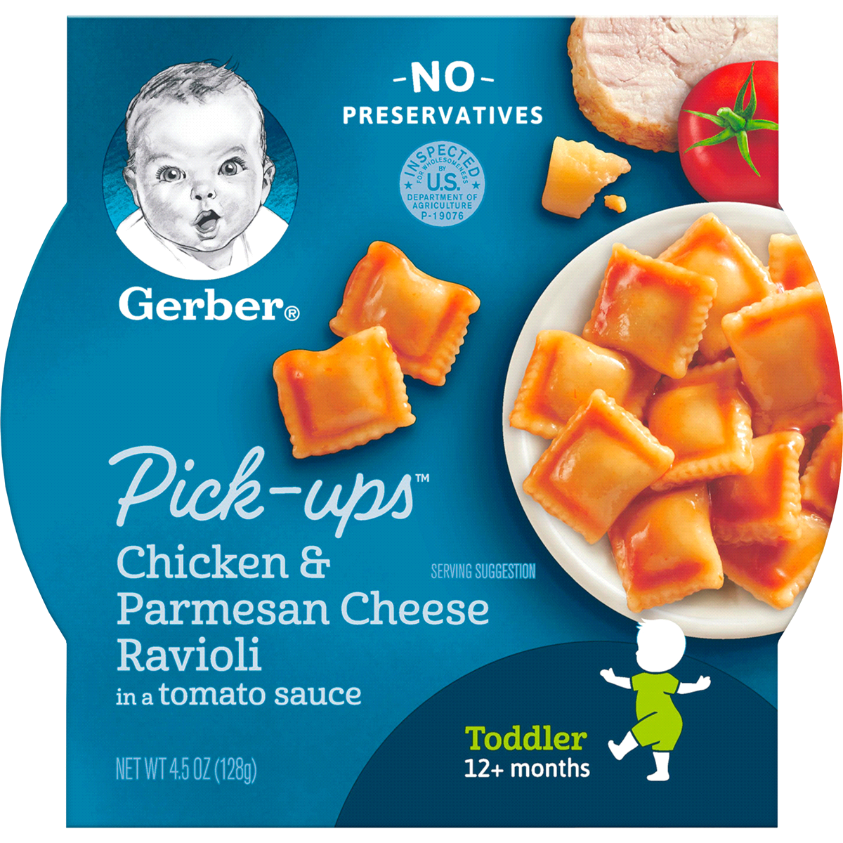 Gerber Pasta Pick-ups, Chicken And Parmesan Cheese Ravioli In Tomato ...