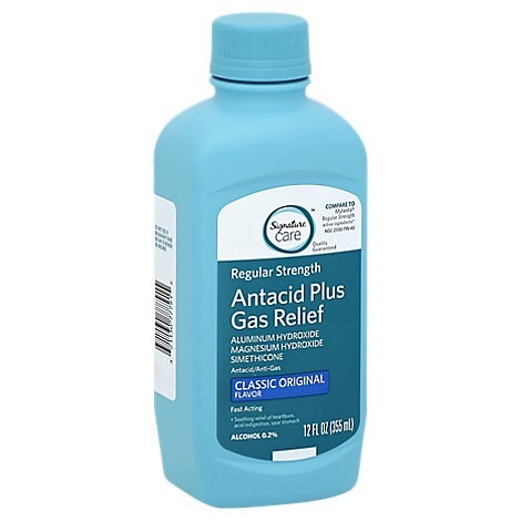 Signature Care Antacid Plus Gas Relief Regular Strength Classic ...