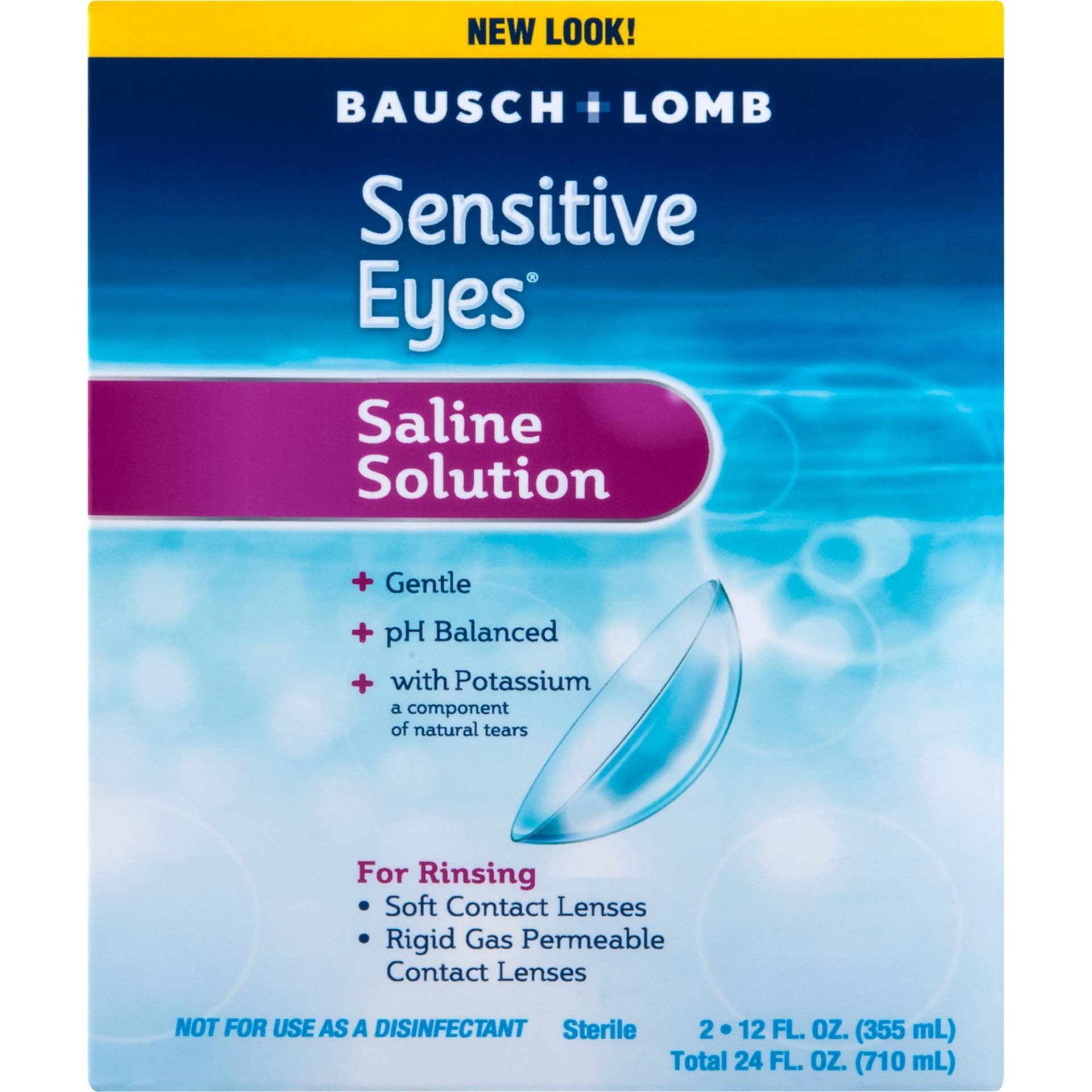 Bausch + Lomb Sensitive Eyes Plus Saline Solution 2 ct; 24 fl oz | Shipt