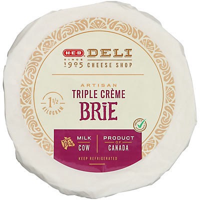 H-E-B Deli Artisan Triple Creme Brie Cheese - Fresh Cut per lb | Shipt