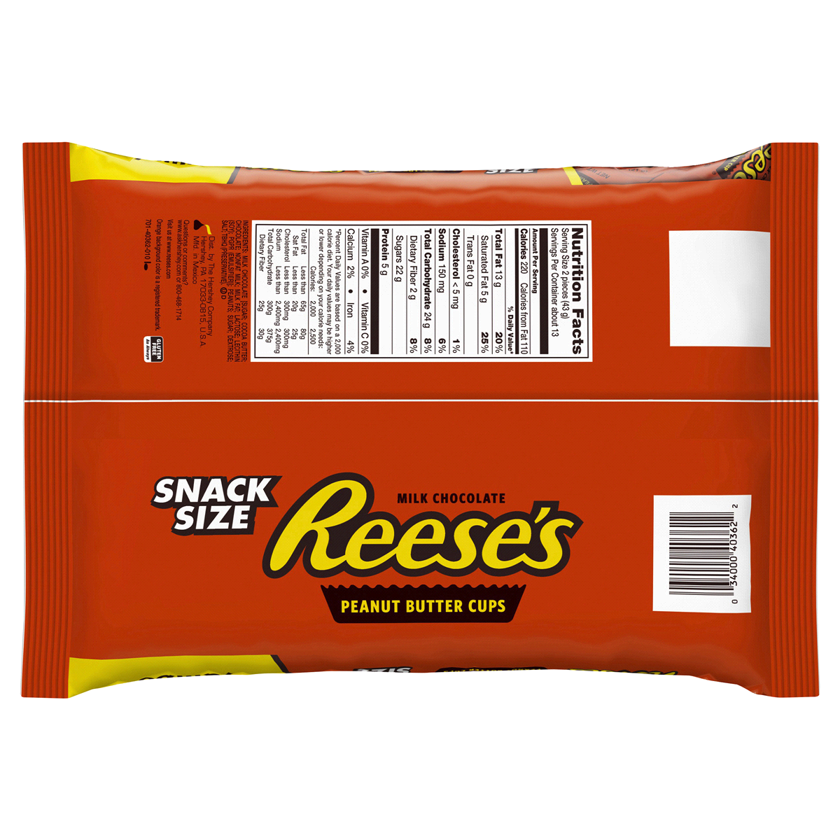 Reese's Halloween Chocolate & Peanut Butter Cups Chocolate Candy Jumbo ...