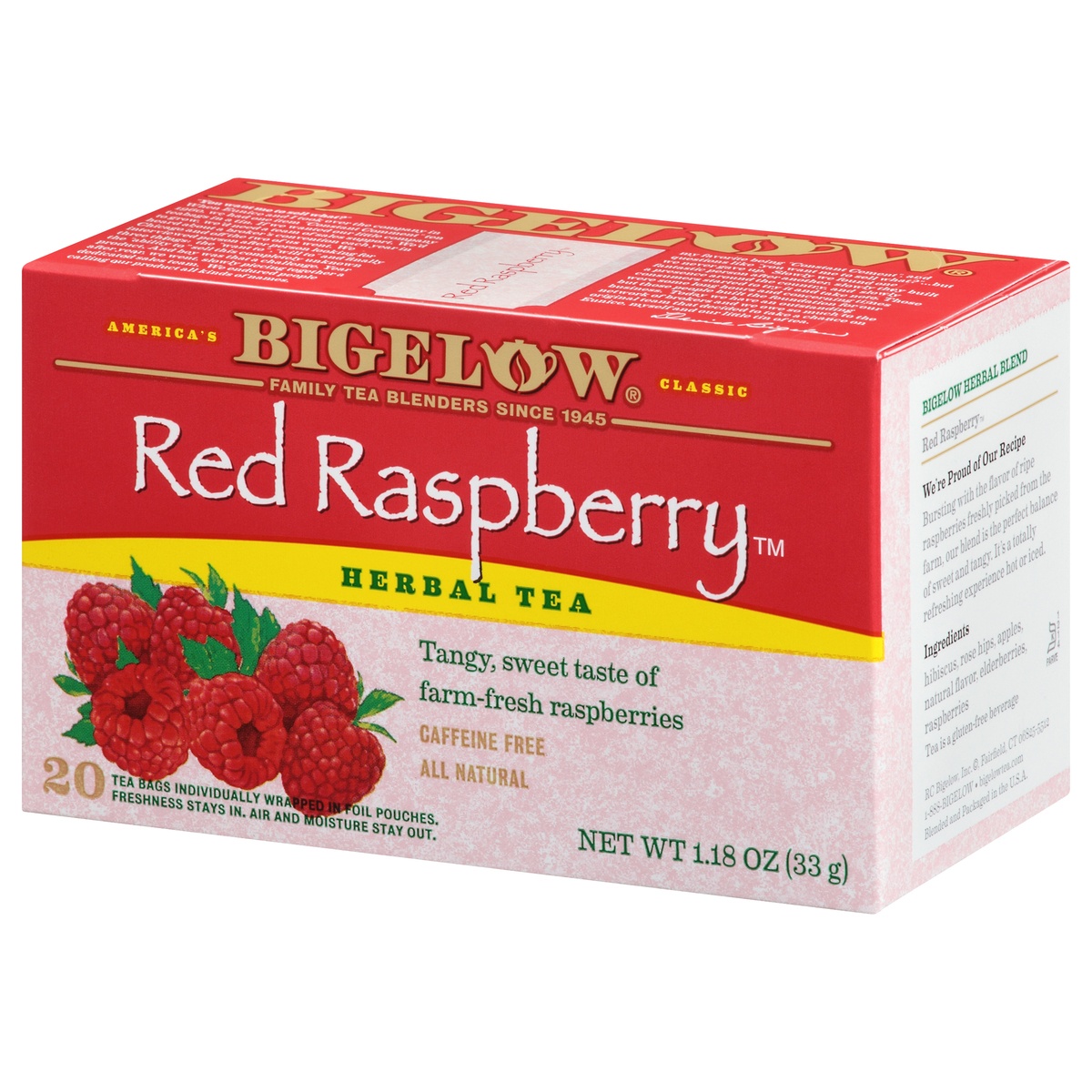 Bigelow Red Raspberry Herbal Tea 20 ct | Shipt
