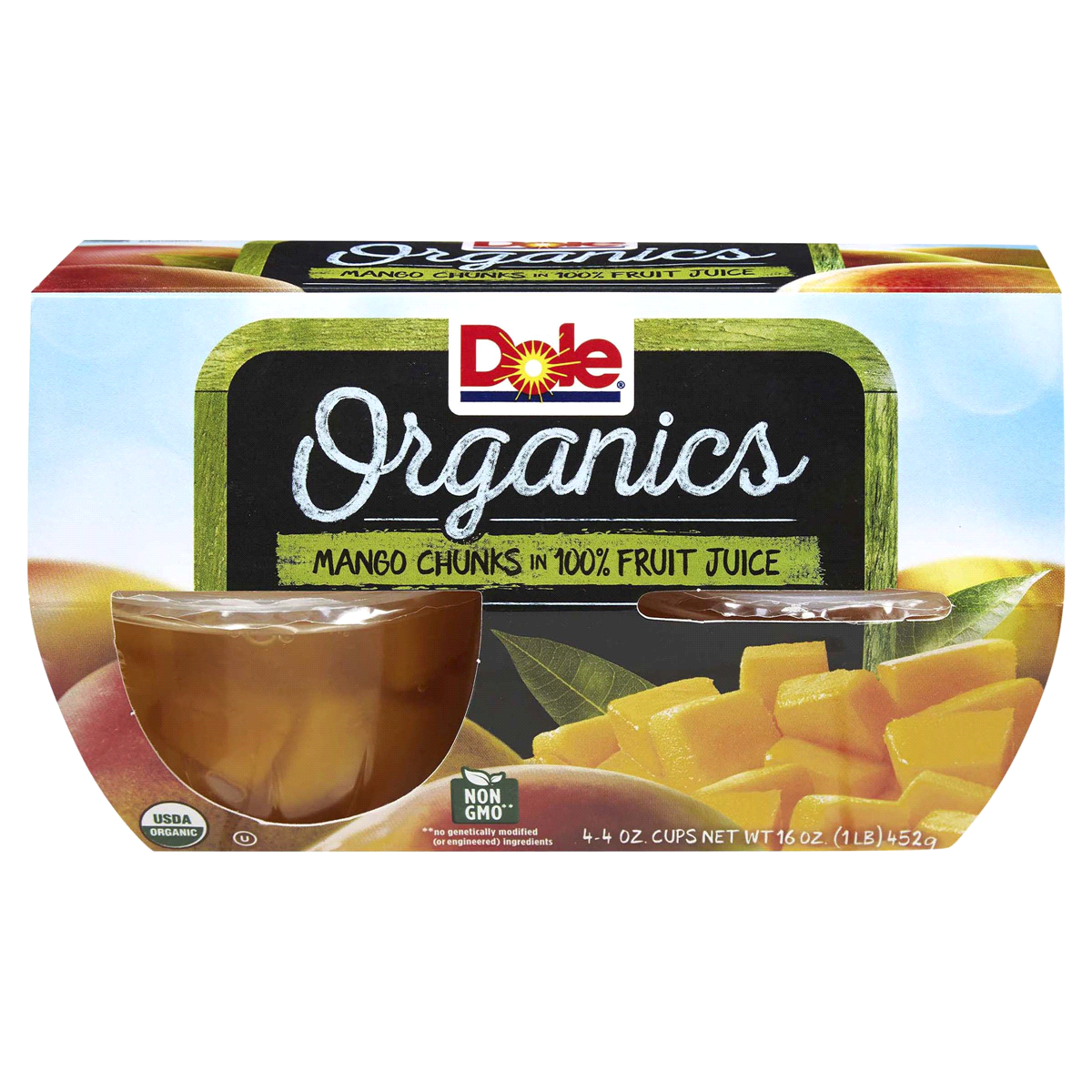 Dole Organics Mango Chunks In 100% Fruit Juice 4 ct; 4 oz | Shipt